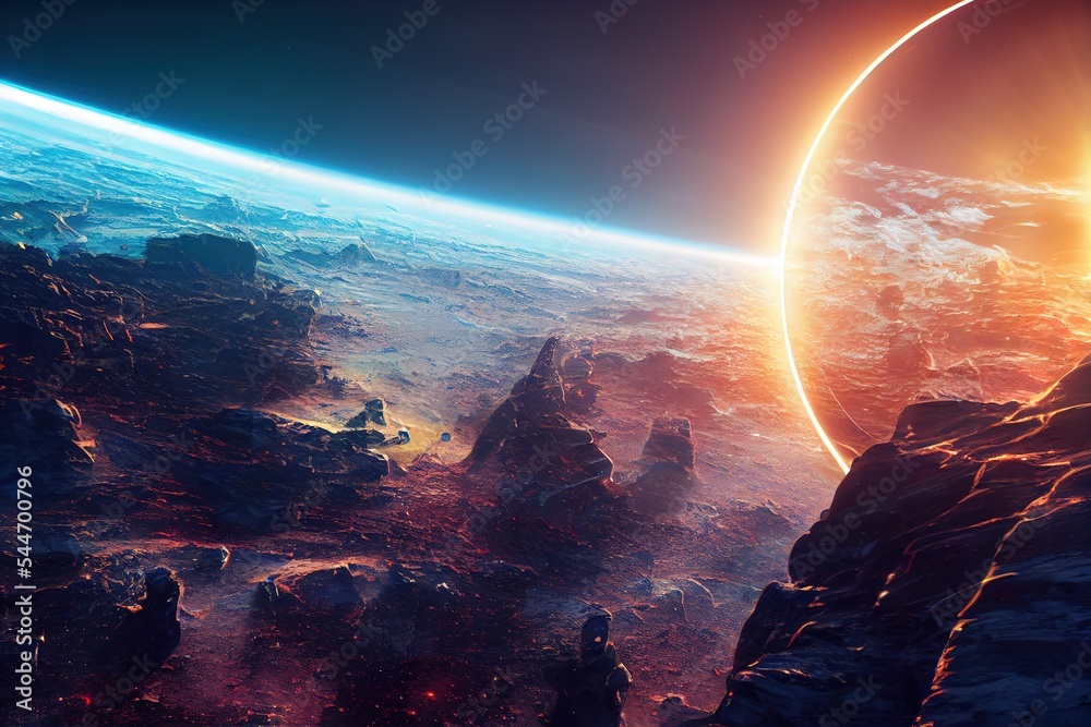 Travel in space time. Time traveler enters a portal that unites two ...