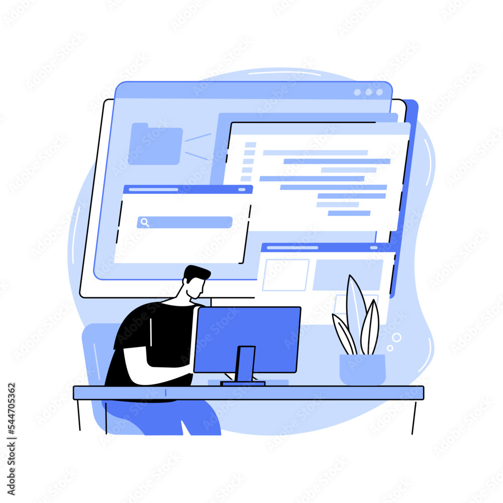 Software developer isolated cartoon vector illustrations. Stock Vector ...
