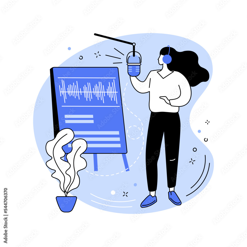 Radio advertising isolated cartoon vector illustrations. Stock Vector ...