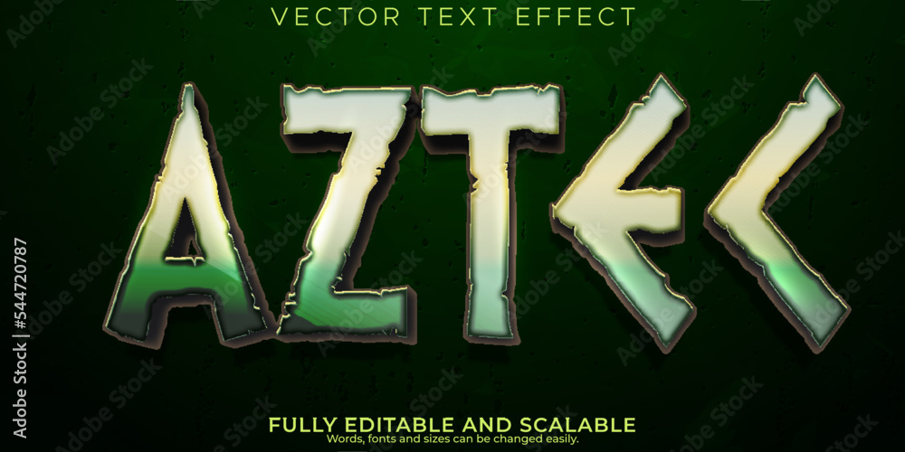 Aztec ruin text effect, editable maya and peru text style Stock ベクター ...