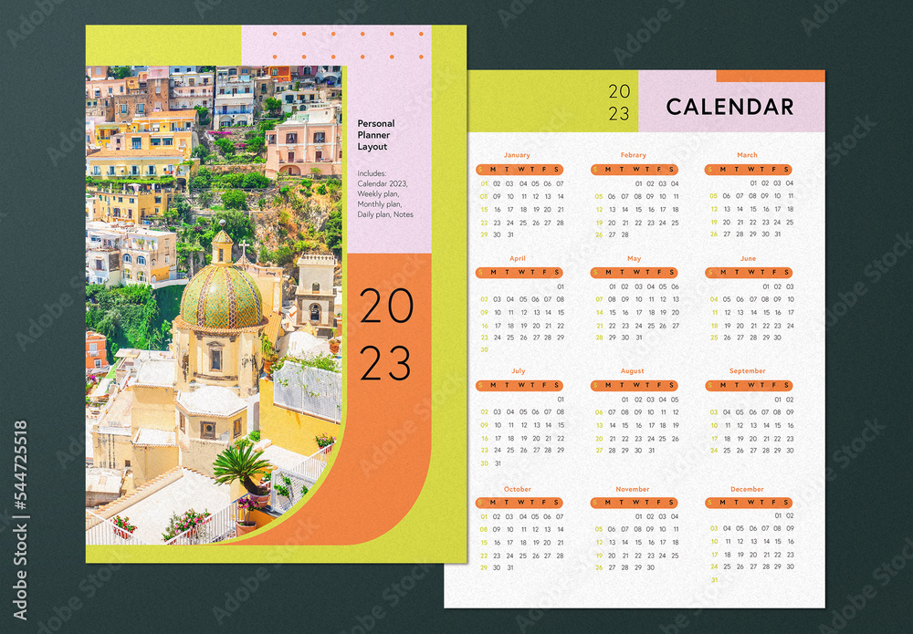 Personal Planner 2023 Layout Stock Template | Adobe Stock