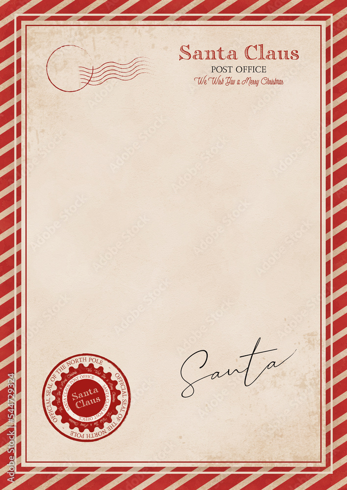 Personalised Official Letter from Santa Claus Stock Illustration ...
