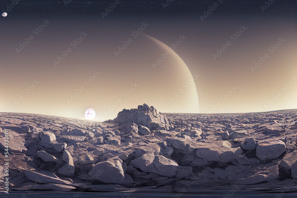 360 degree Europa surface, mysterious icy moon of Jupiter ...