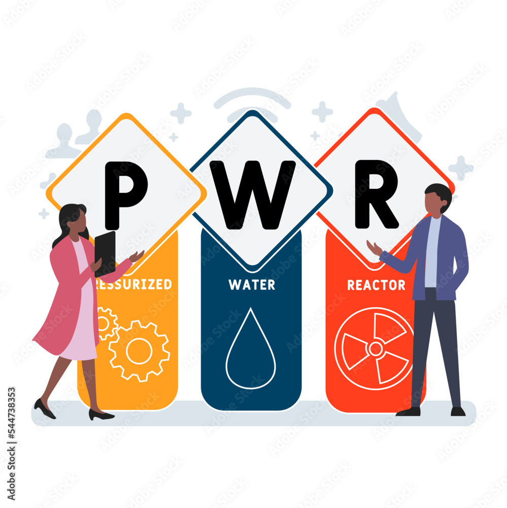 PWR - Pressurized Water Reactor acronym. business concept background ...