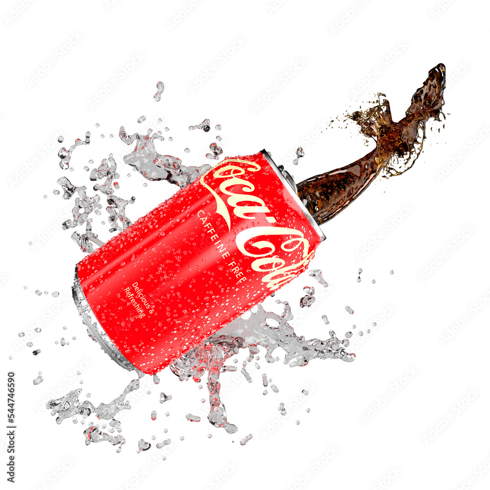 Malaga Spain - October 18, 2022: Can of caffeine free Coca-Cola flavor ...