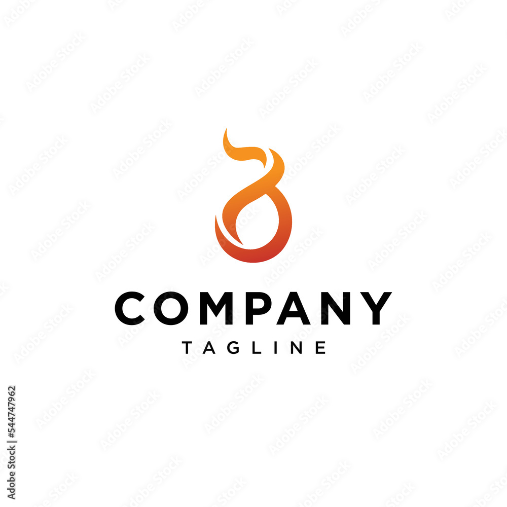 Number Three fire logo vector ilustration Stock Vector | Adobe Stock