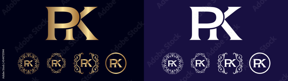 CORPORATE BRAND LOGO PK DESIGN Stock Vector | Adobe Stock