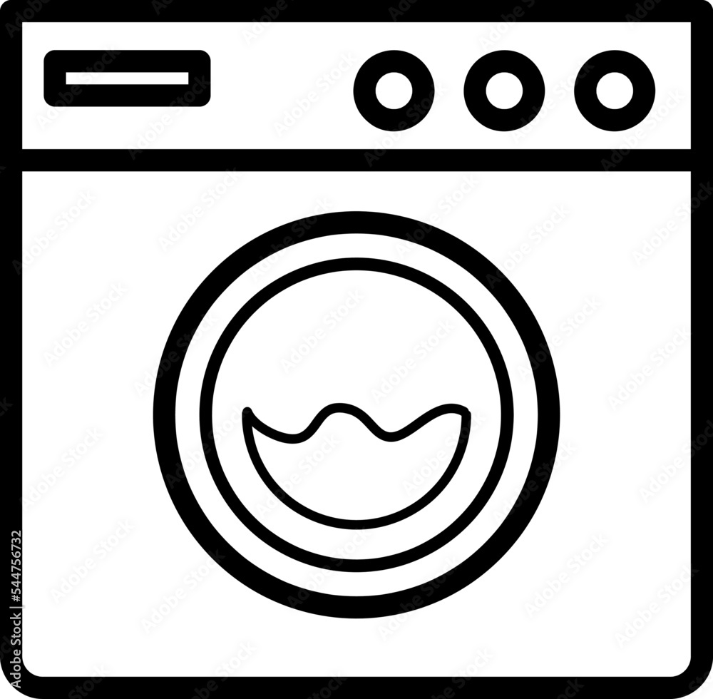 Washing machine icon vector. Electric appliances symbol..eps Stock ...