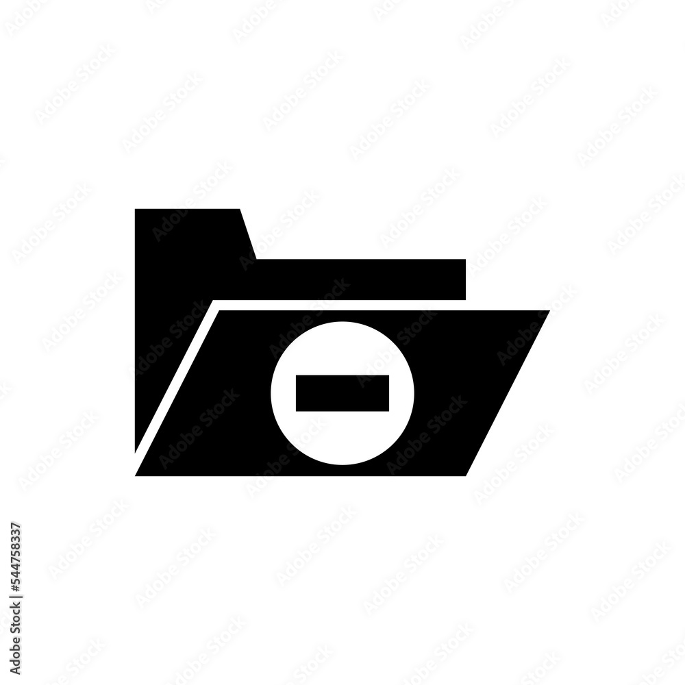 Simple remove folder icon design Stock Vector | Adobe Stock