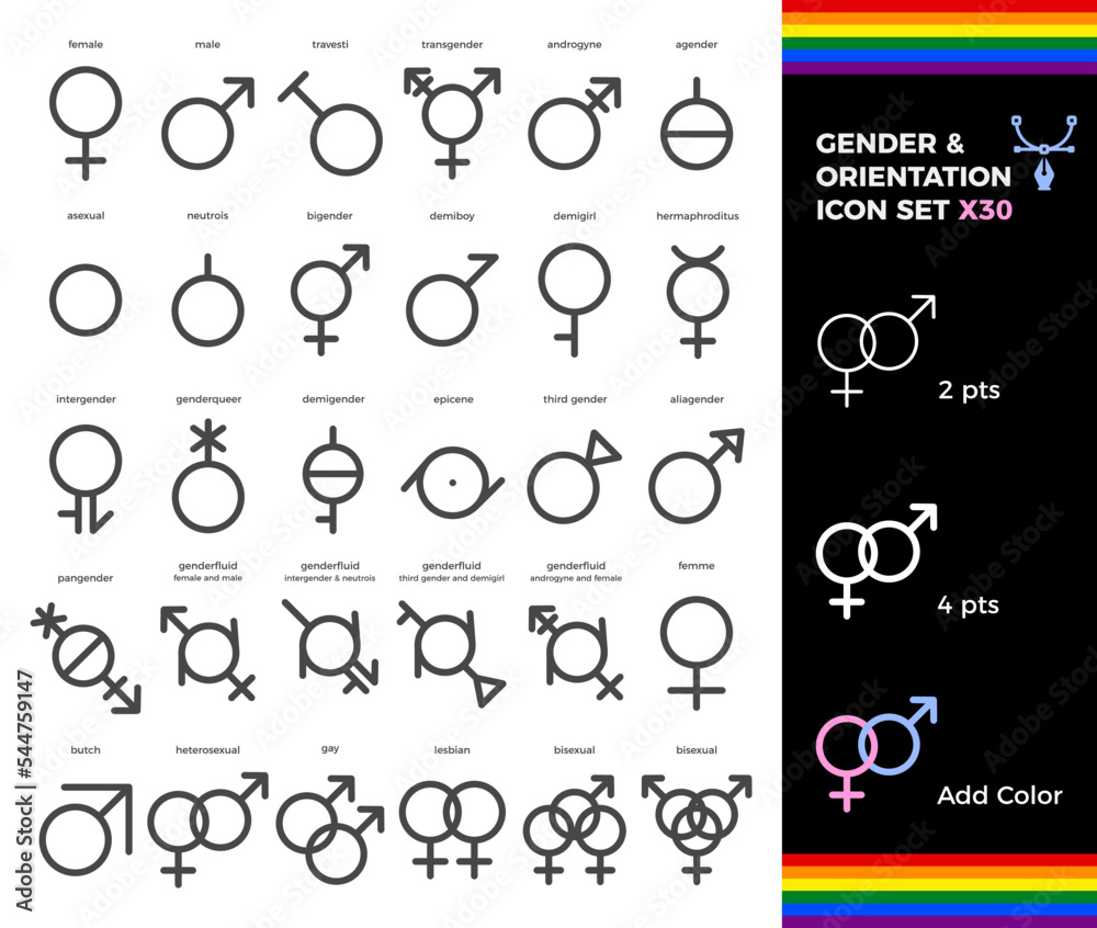 Set of gender and orientation vector symbols. Sexual orientation and ... Set of gender and orientation vector symbols. Sexual orientation and ...