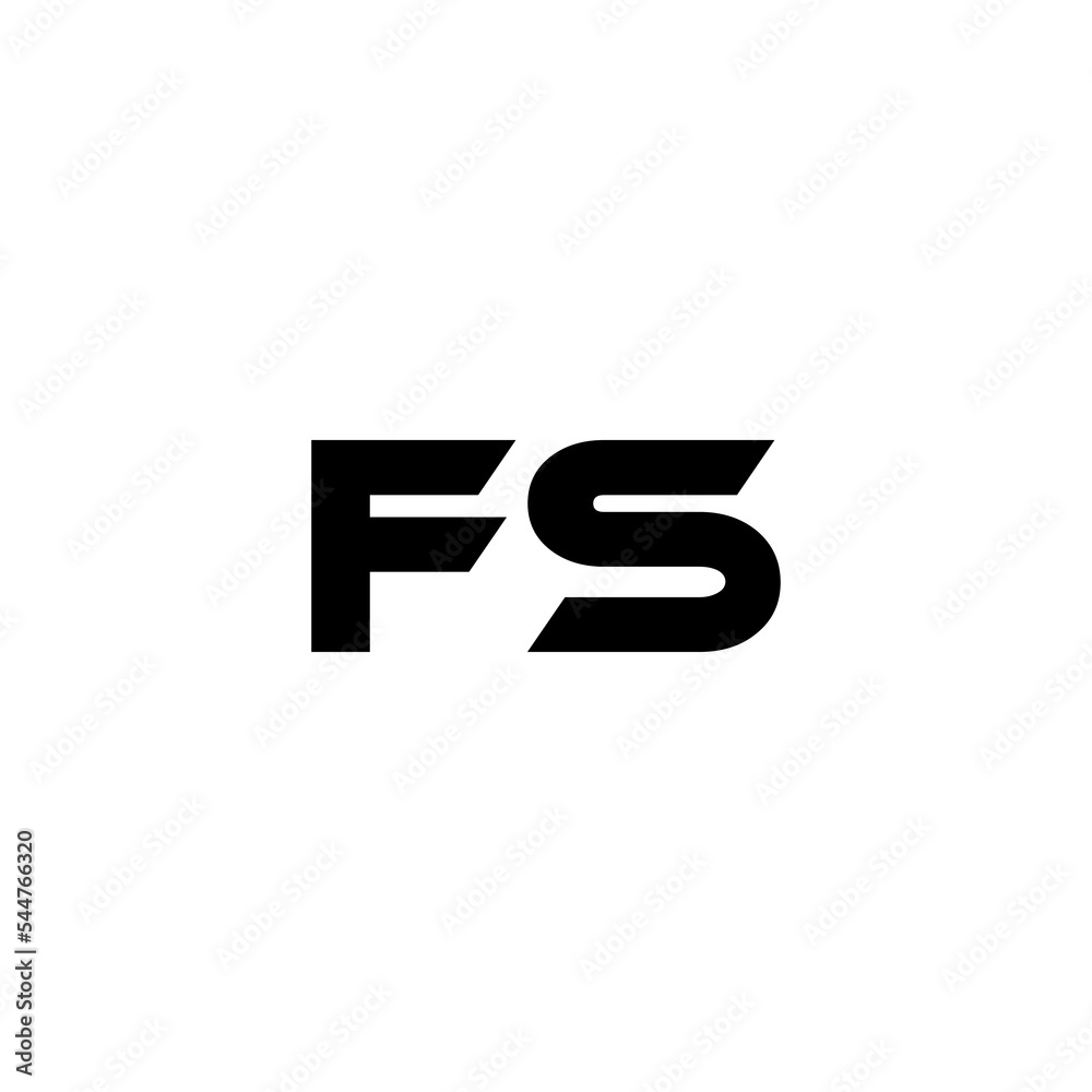 FS letter logo design with white background in illustrator, vector logo ...