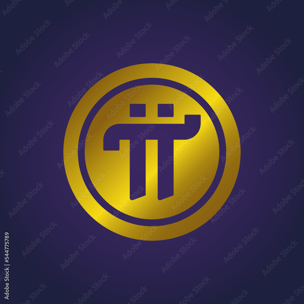 Pi icon. Pi coin. Pi network logo. Pi vector illustration ...
