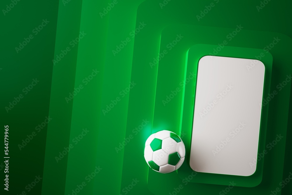 3d football object design. realistic rendering. abstract futuristic ...