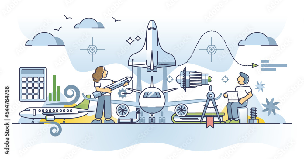 Poster Aerospace engineering with aviation knowledge specialty outline ...