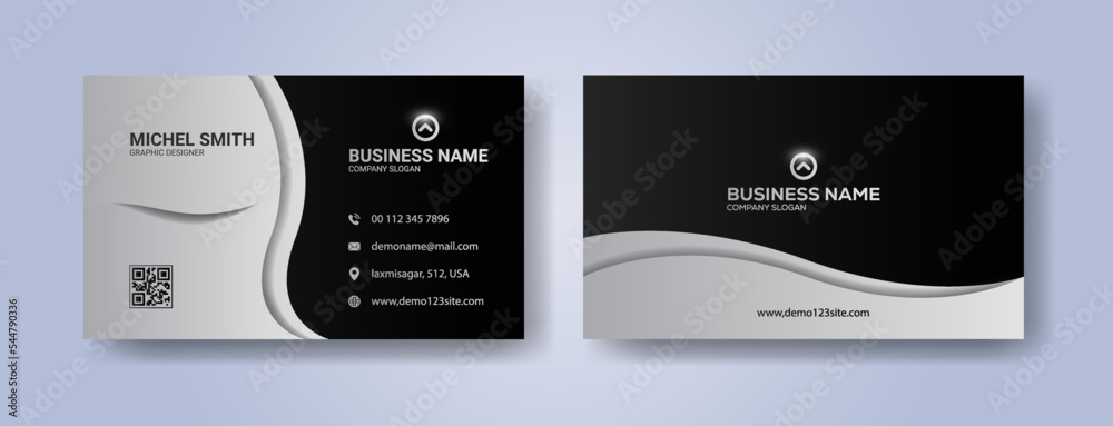 Luxury metallic visiting card template design. Stock Vector | Adobe Stock