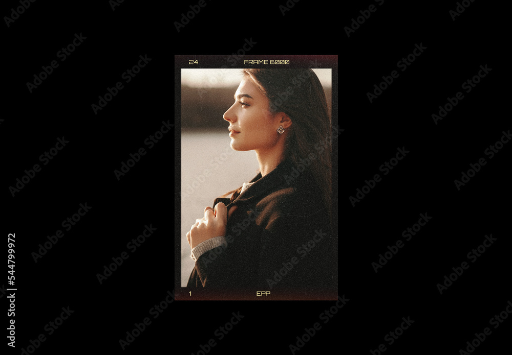 Analog Film Frame Photo Effect Mockup Template Stock Template | Adobe Stock