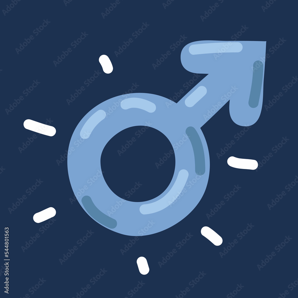 Cartoon vector illustration of male symbol Stock Vector | Adobe Stock
