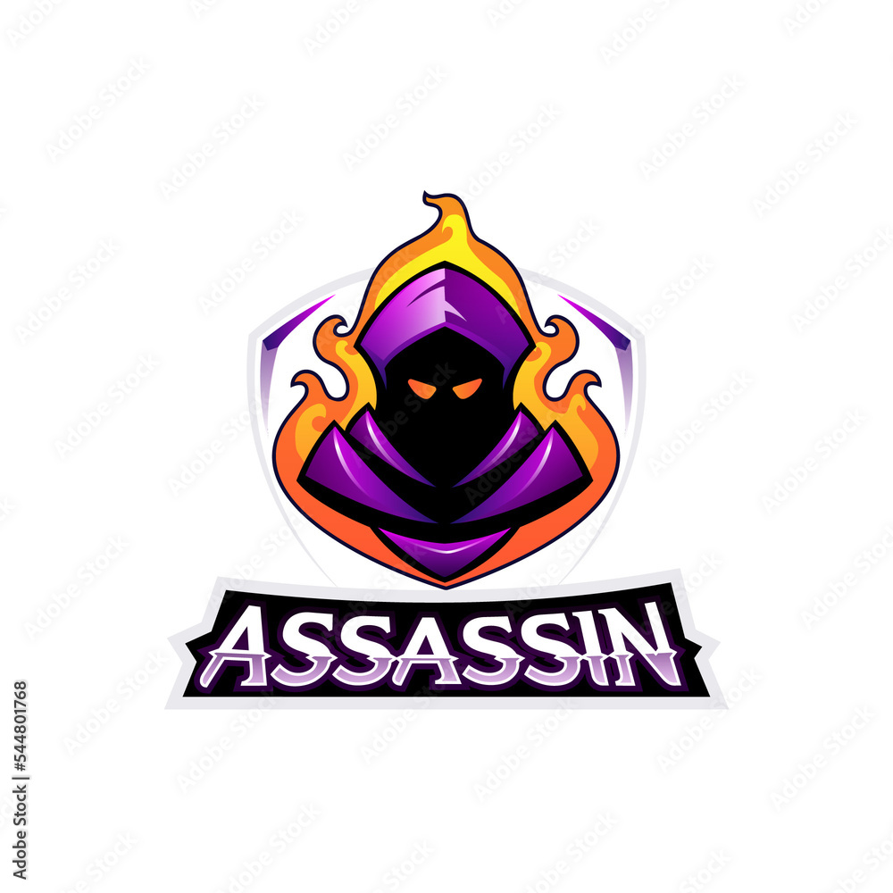 Assassin logo icon PNG vector design Stock Photo | Adobe Stock