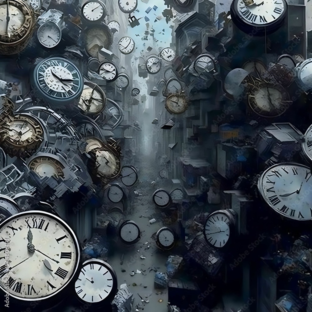 Thousands of Clocks in Maximalist Style | Fantasy Time Concept ...