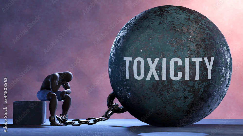 Toxicity that limits life and make suffer, imprisoning in painful ...