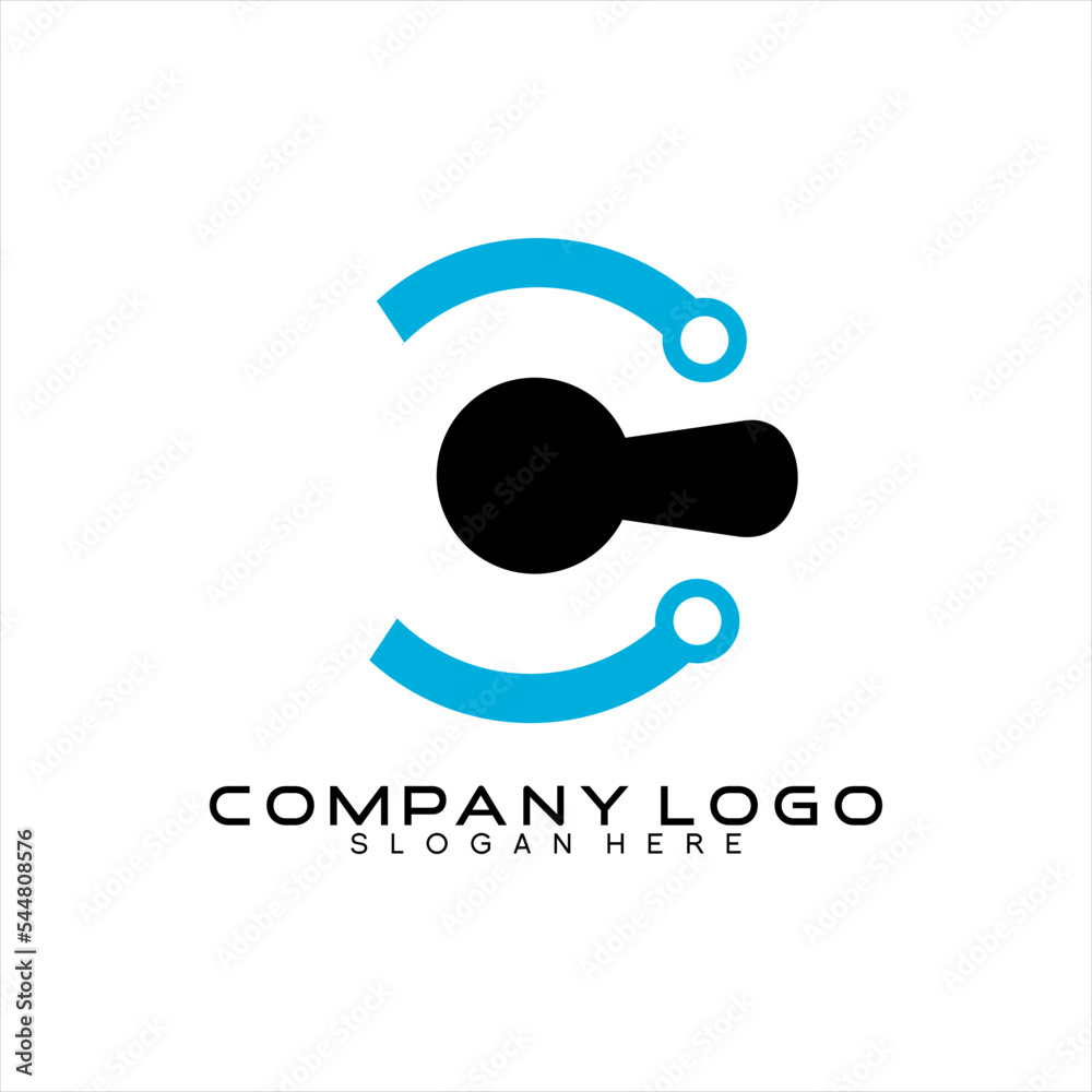 Technology logo design with letter C abstract concept. Stock Vector ...