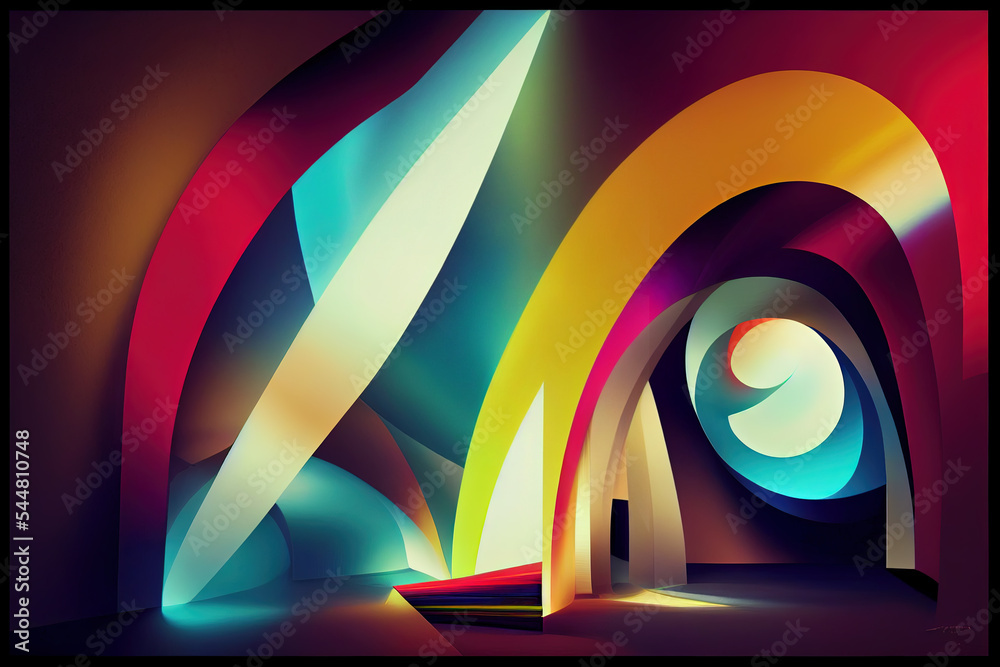 Spectral background with glass prism Stock Illustration | Adobe Stock