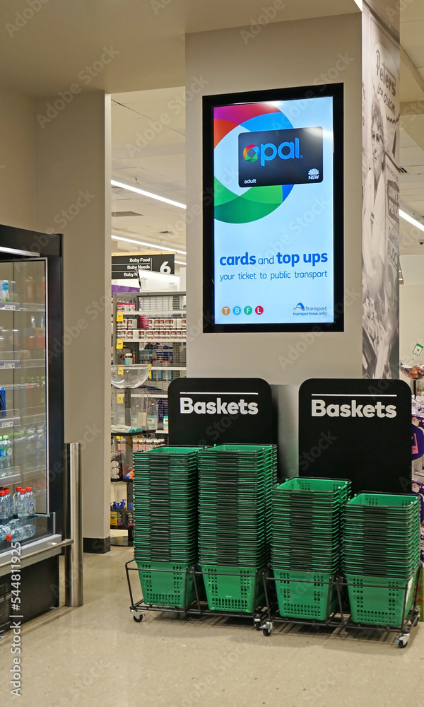Sydney, Australia - November 03, 2017: Woolworths supermarket interior ...