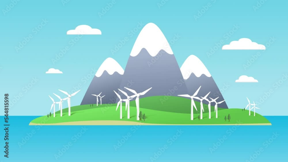 Vidéo Stock Save the planet. cycle animation of a clean green energy ...
