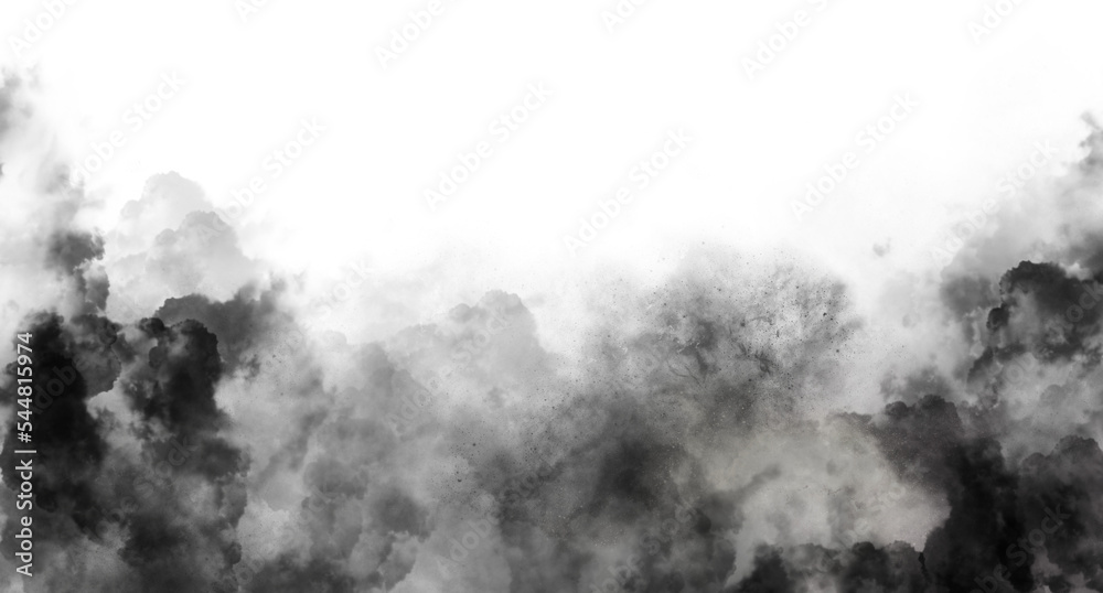 dark black cloud effect on transparent background Stock Illustration ...