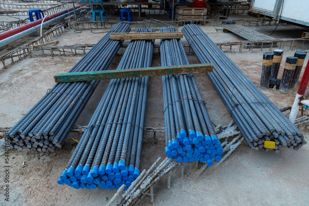 rebar equipment, reinforced steel in construction design Stock Photo ...