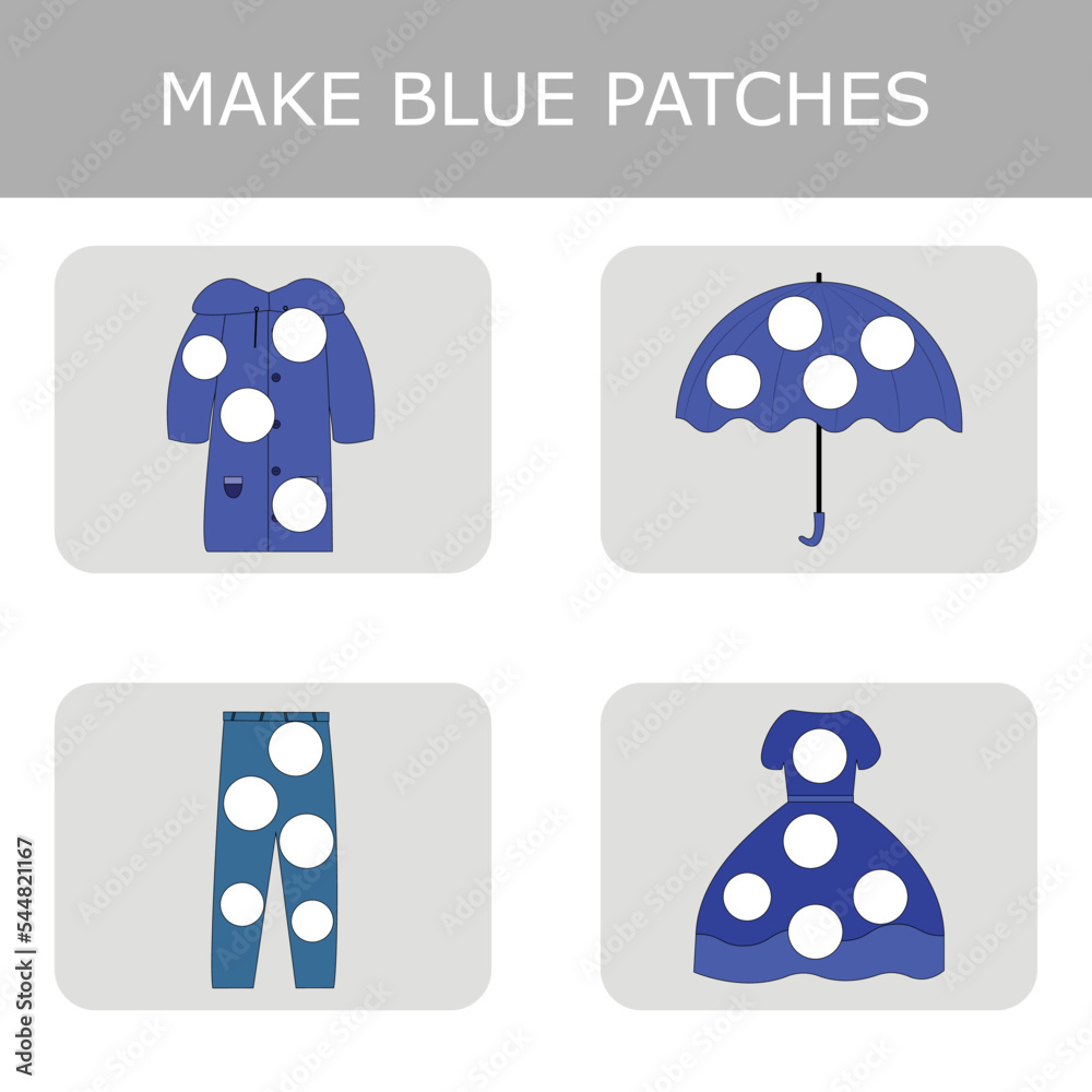 Make a patch out of paper or plasticine, a game for children, the ...
