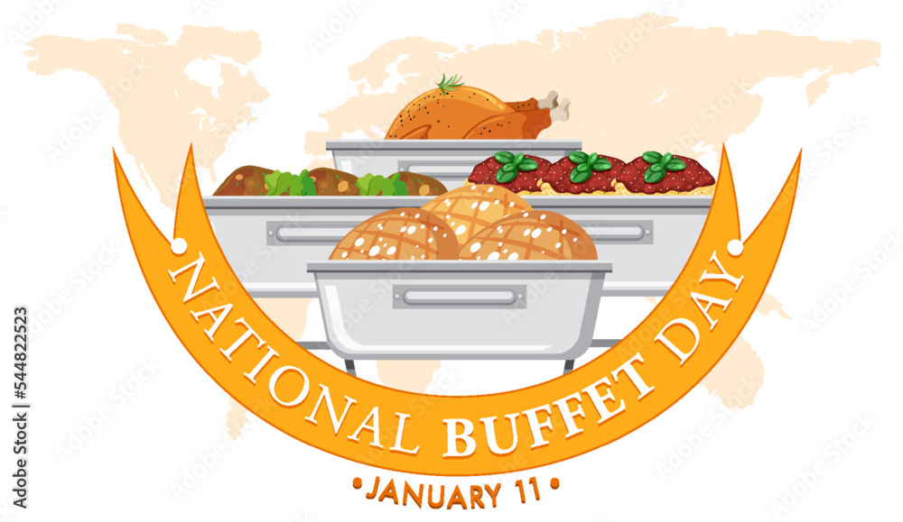Photo & Art Print National Buffet Day Text Banner Design, blueringmedia