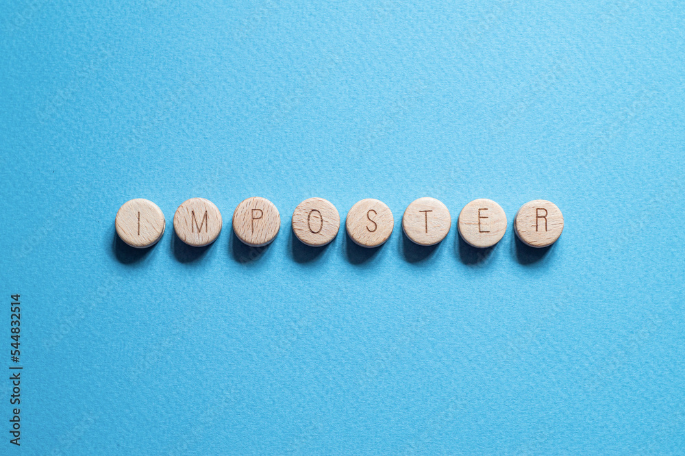 Imposter - word concept on cubes Stock 写真 | Adobe Stock