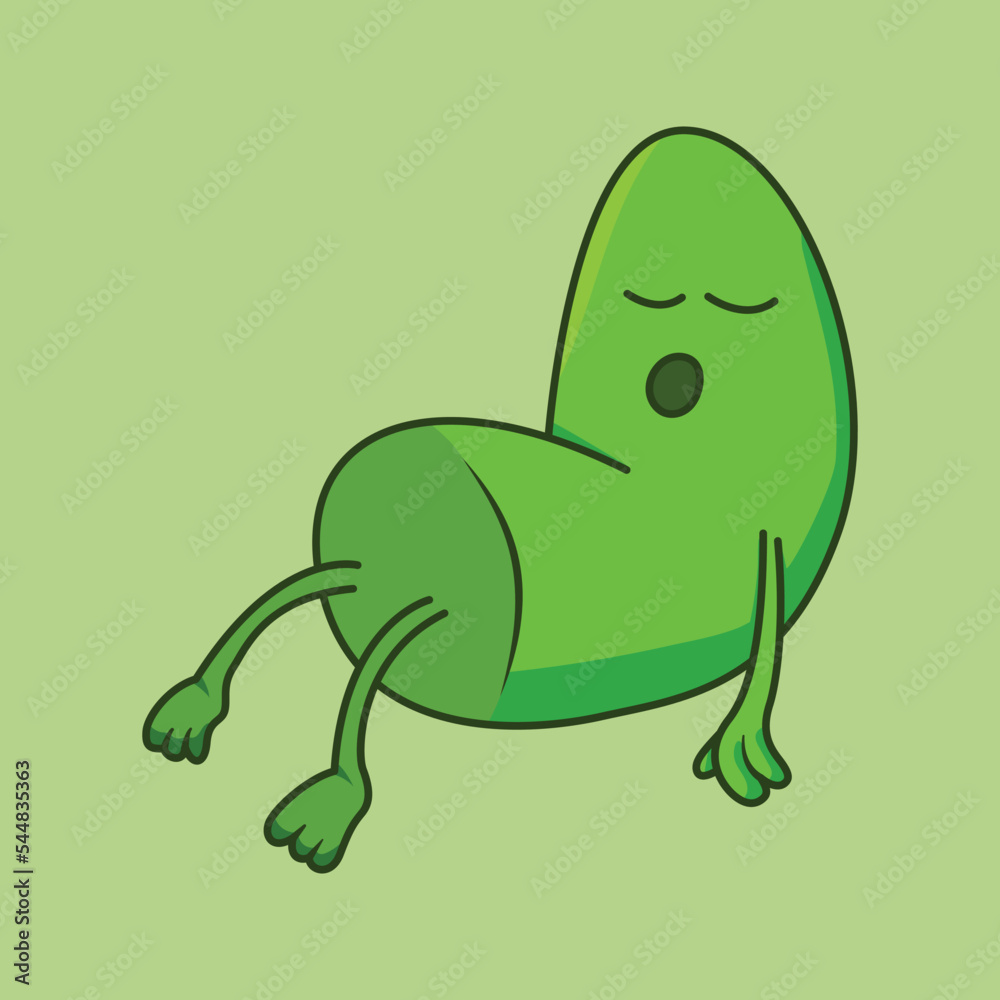 cute green alien sleeping Cartoon Vector Icon Illustration. Monster ...