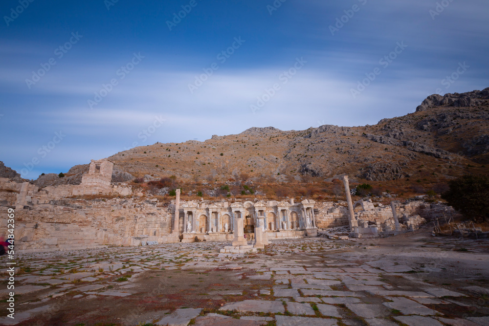 The ancient site of Sagalassos, nestled in the Taurus Mountains, is ...