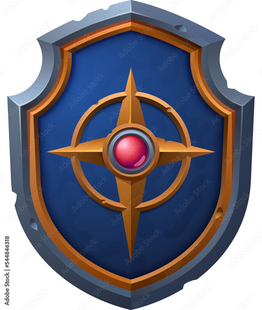 Cartoon Shield Stock Illustration | Adobe Stock