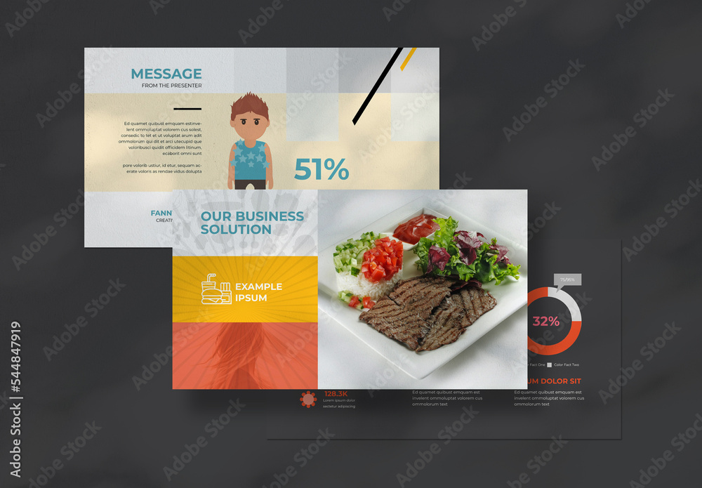 Food Presentation Layout Stock Template | Adobe Stock