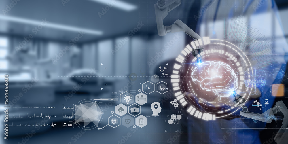 smart medical, health futuristic technology concept, doctor medicine ...