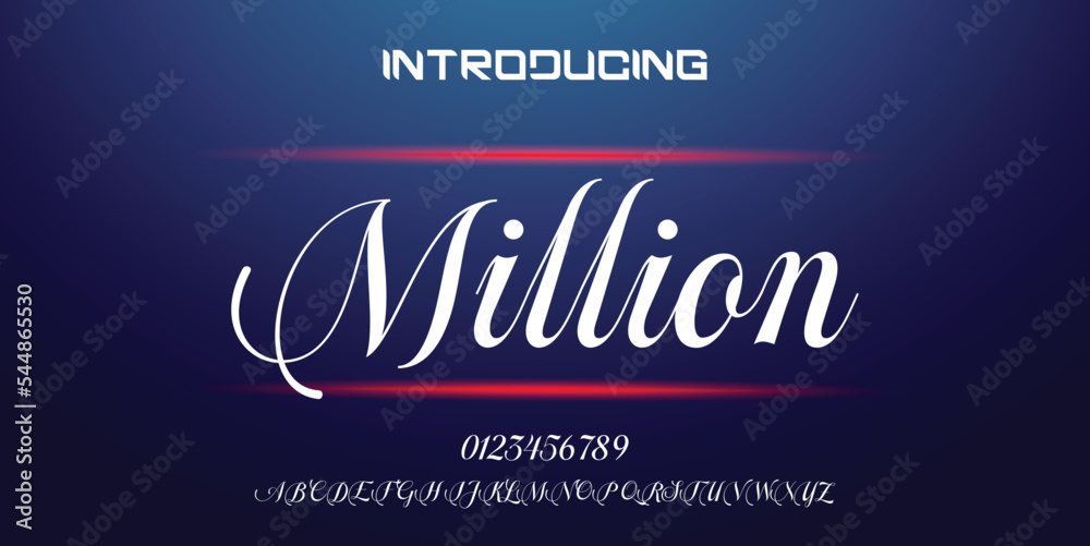MILLION Signature Font Calligraphy Logotype Script Brush Font Type Font ...