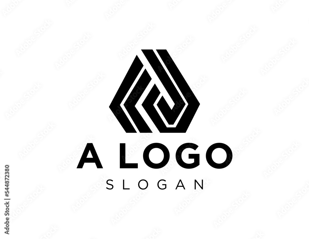 Logo about A Letter on a white background. created using the CorelDraw ...
