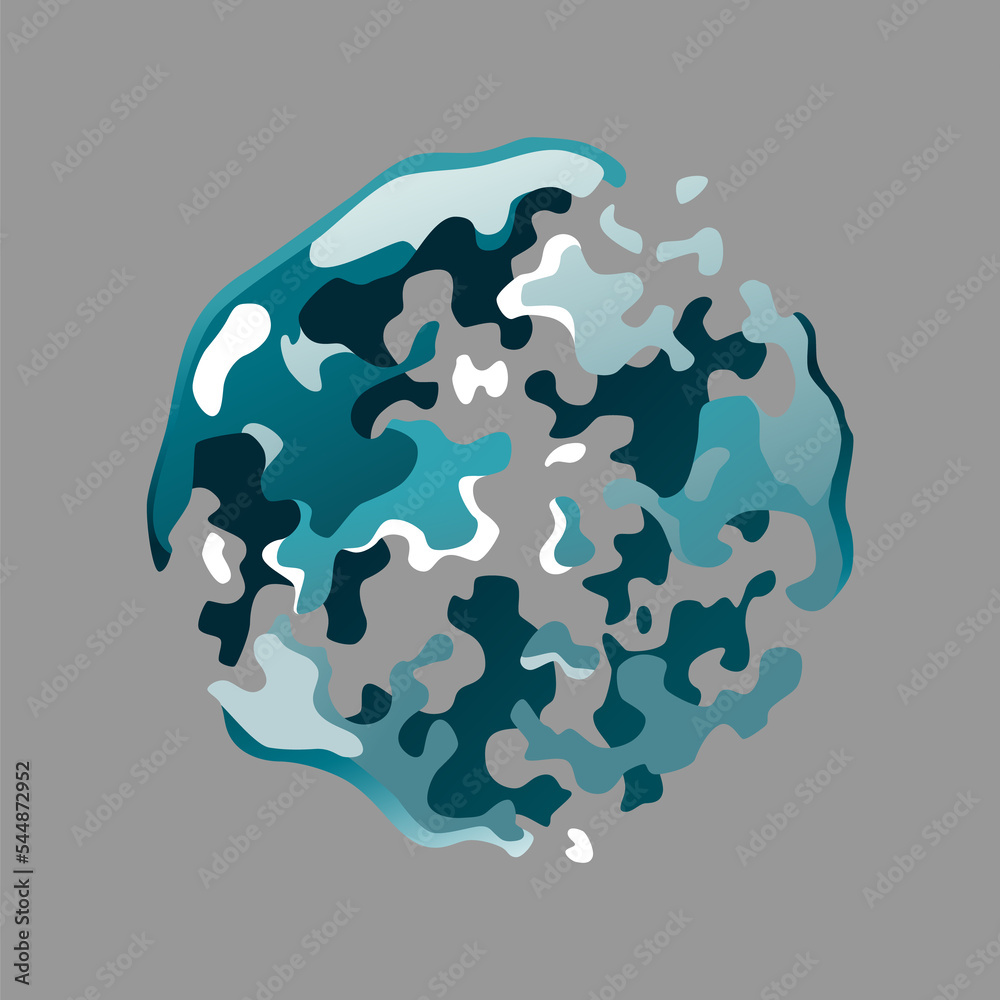 Soap bubble animation element. Ball chemical or water spherical figure ...