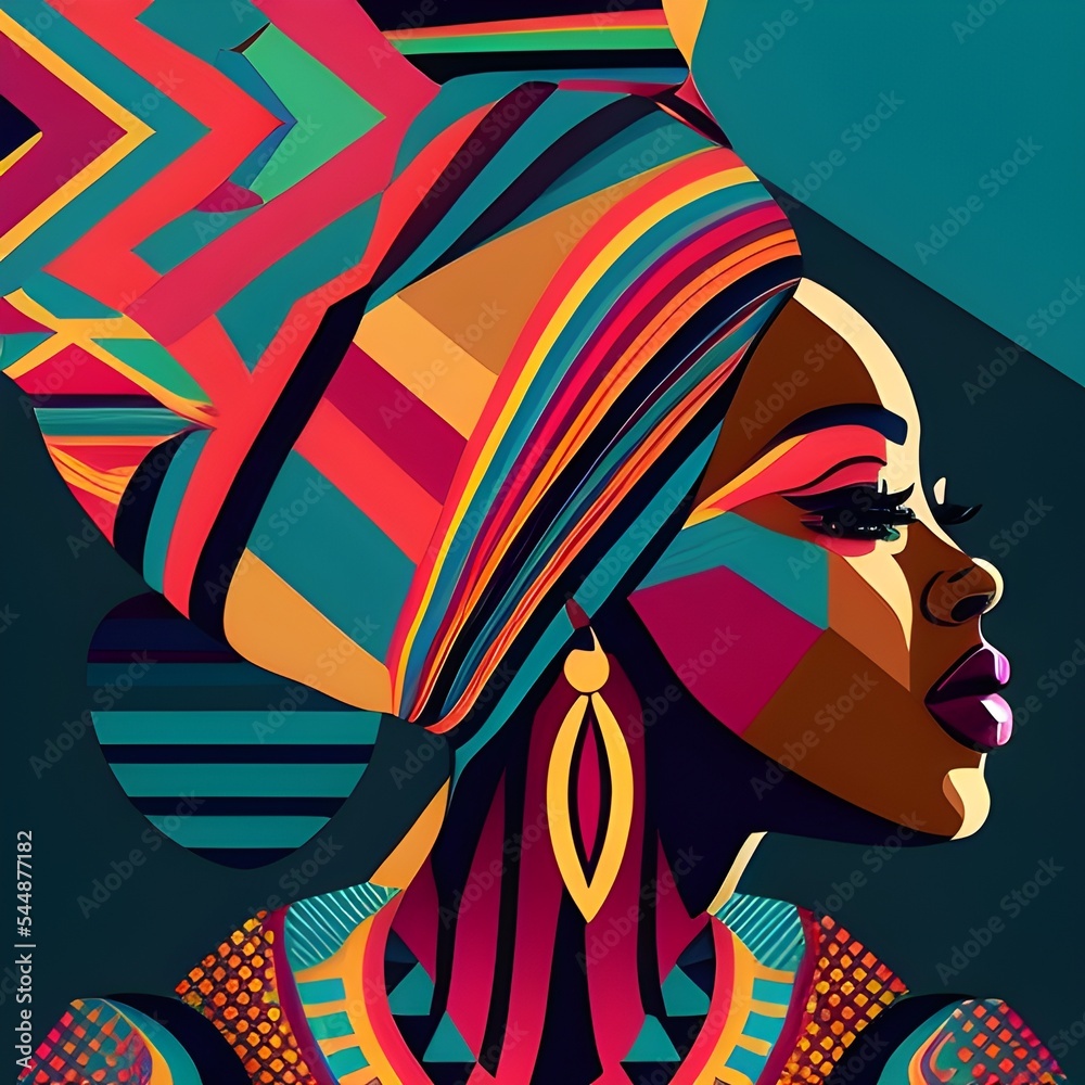 Powerful portrait of a beautiful strong, black woman. Stock ...