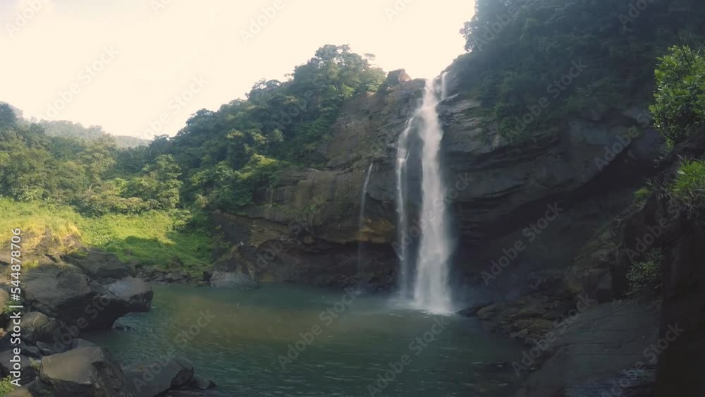 Video Stock Beautiful view of Ravana Falls a popular sightseeing ...