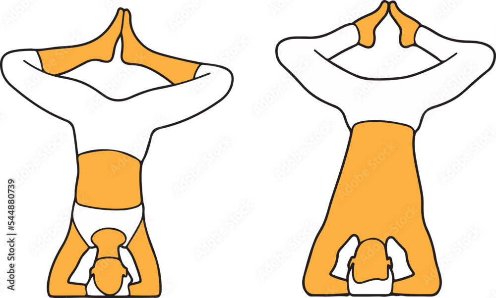 Yoga Bound Angle Headstand Pose Baddha Kona Sirsasana strength ...