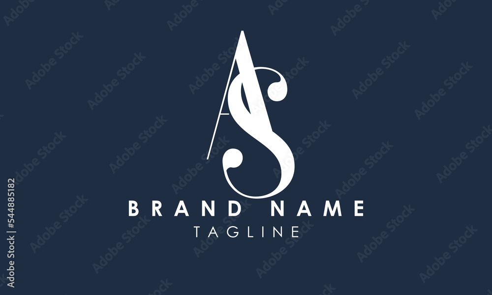 AS Logo Design Template Vector Graphic Branding Element. Free Vector ...