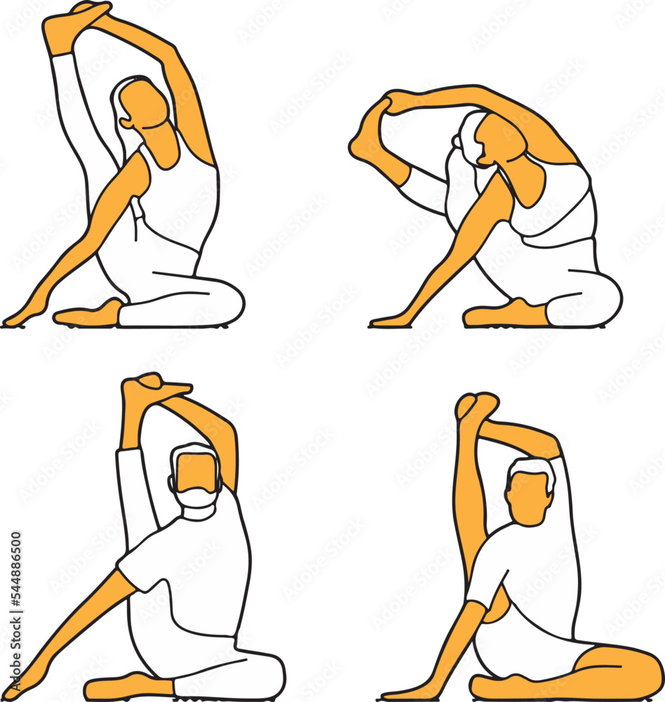 Yoga Compass Pose Parivrtta Surya Yantrasana hip opening chest opening ...