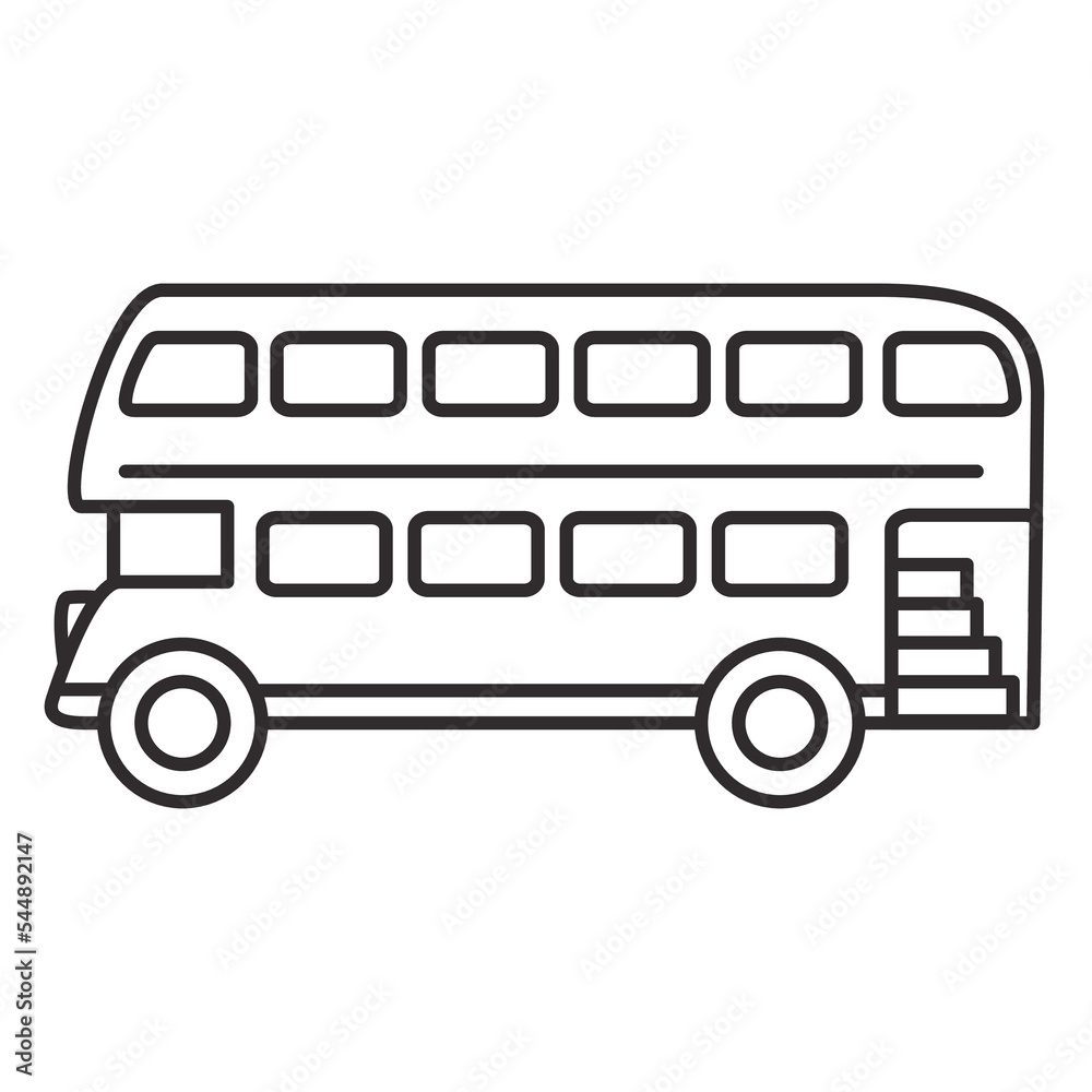 Routemaster Bus Clipart Black