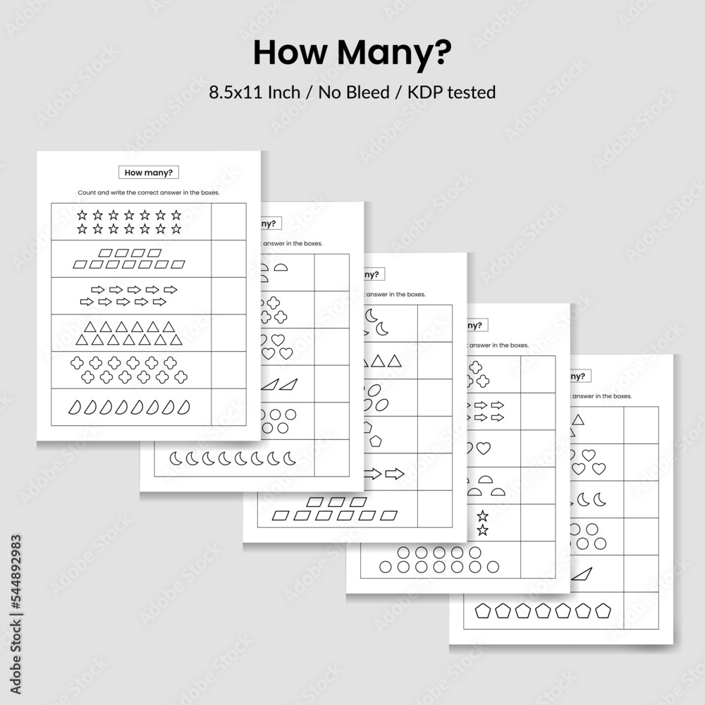 Count how many educational children game, kids activity sheet.Count and ...