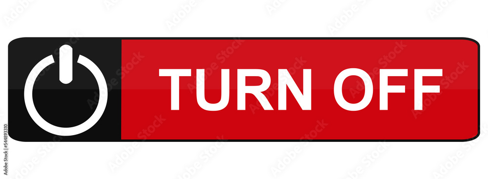 Roter Button mit Power Symbol - Ausschalten - Turn Off Stock ...