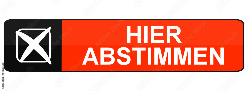 Roter Button mit Wahl Symbol - Hier Abstimmen Stock Illustration ...